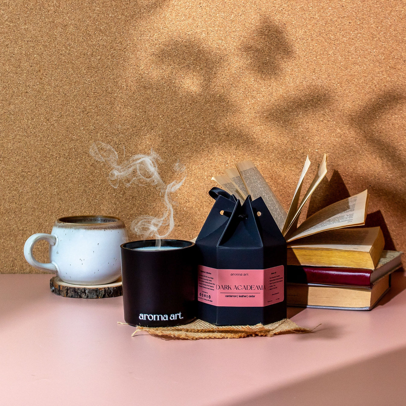 Dark Academia Candle | Cardamom ~ Leather ~ Cedar | Wood Wick Candle ...