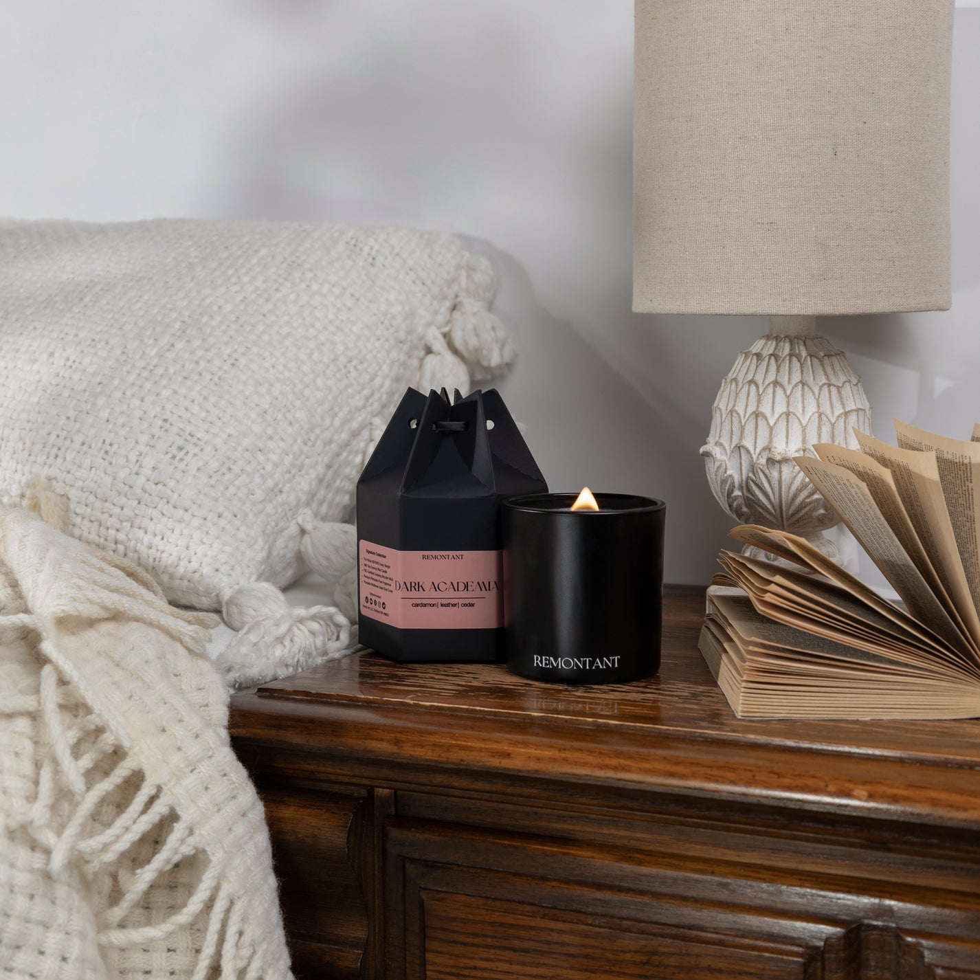 Dark Academia Candle | Cardamom ~ Leather ~ Cedar | Wood Wick Candle ...